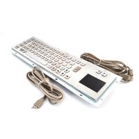 China Dustproof IP65 Stainless Steel Industrial Metal Keyboard With Touchpad For Self Service Kiosk Machine for sale