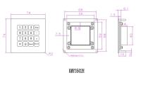 China Access Control System IK07 Anti Vandal Stainless Steel Function Keypad for sale