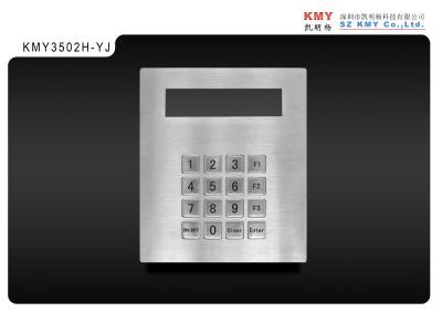 China Dustproof Waterproof 16 Keys Kiosk Metal Keypad IK07 ATM Machine Pad for sale