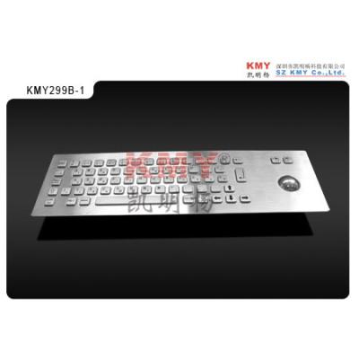 China Panel Mounting 10mA Kiosk Metal Keyboard 400×124mm Stainless Steel Plate Keyboard for sale