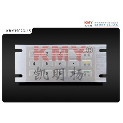 China Vending Machine 304 Stainless Steel Industrial Keypad 15 Keys metal keypad for sale