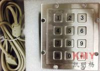China 3x4 Keys Stainless Steel Numeric Kiosk Metal Keyboard With USB Interface for sale