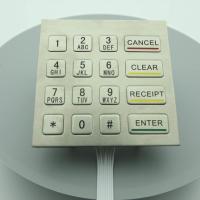 China SS304 IP65 Access Control Metal Numeric Keypad , 16 Keys Function Keypad for sale