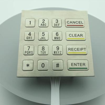 China SS304 IP65 Access Control Metal Numeric Keypad , 16 Keys Function Keypad for sale