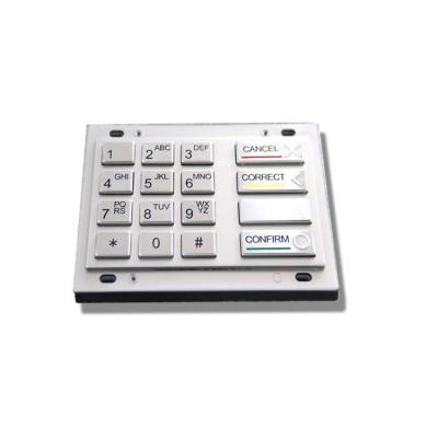 China PCI 4.X Certification 16 Keys 3 DES Encrypted Pin Pad For ATM Machine for sale