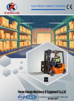 China KAMUJA 2.5 Ton Electric Lead Acid Battery Forklift 80V 400A 2500kg Capacity for sale