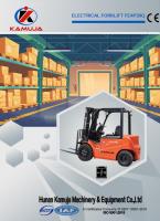 China KAMUJA FE4P30Q 3 Ton Electric Forklift Lead Acid Battery 3000kg Load Capacity for sale