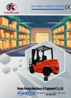 China Kamuja FE4P35Q 3.5 Ton Electric Forklift AC Motor Lead Acid Battery 3000mm Lift for sale