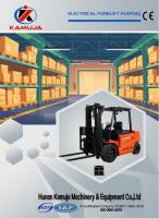 China KAMUJA FE4P50Q 5.0 Ton Electric Lead Acid Battery Forklift 5000kg Load Capacity for sale