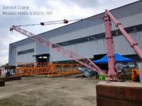 China 10 Ton Derrick Tower Crane HDC63 3023 10T Max Capacity 45kW Lifting 90m per min for sale