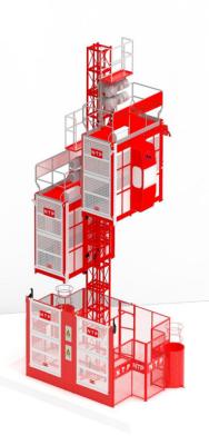 China SC200 Passenger Construction Hoist 2000kg Dual Cage Elevator for Building for sale