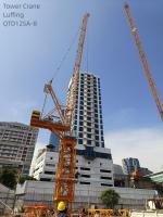 China Outer Cage Luffing Tower Crane 8T QTD125-8 1250kNm Rated Moment for sale