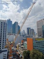 China Outer Cage Luffing Tower Crane 8T QTD125-8 1250kNm Rated Moment for sale