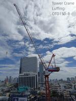 China 8 Ton Luffing Tower Crane 50m Radius QTD150-8 Luffing Jib Crane 1500kNm for sale