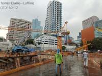 China QTD160-12 Luffing Tower Crane 12 Ton Capacity 55m Radius High Rise Construction for sale