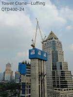China QTD400-24 Luffing Tower Crane 24 Ton Max Capacity for Skyscraper Construction for sale
