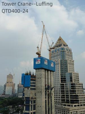 China QTD400-24 Luffing Tower Crane 24 Ton Max Capacity for Skyscraper Construction for sale