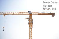 China 10T Flat Top Tower Crane 51.5m Height N6515-10B Internal Climbing for sale