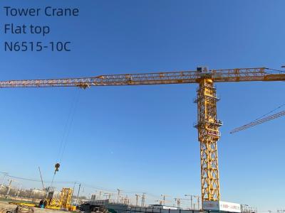 China 10 Ton Flat Top Tower Crane N6515-10C 46.5m Climbing Type for Building Construction for sale