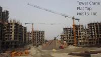China 10T Flat Top Tower Crane N6515-10E 44.5m Jib for Bridge Building for sale
