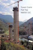 China N8050-32C Flat Top Tower Crane 32t Capacity 80m Height Internal Climbing for sale