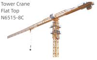 China N6515-8C 8000kg Flat Top Tower Crane for Building Construction 46.5m Height for sale