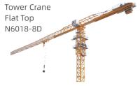 China N6018-8D Flat Top Tower Crane 8T Capacity 60m Jib for High Rise Construction for sale