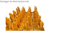 China Tower Crane Outrigger Bolts L46 Type Mast Section Spare Parts 8.8 Grade for sale