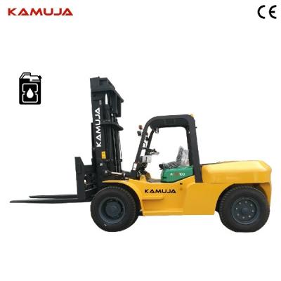 China 10 Ton Diesel Forklift 10000kg Load Capacity ISUZU Engine Free Mast A-SF100 for sale
