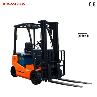 China 1.6 Ton Lithium Battery Forklift 1600kg Capacity Low Center of Gravity Side Exit Battery for sale