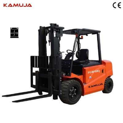 China KAMUJA FE4P50Q 5.0 Ton Electric Lead Acid Battery Forklift 5000kg Load Capacity for sale