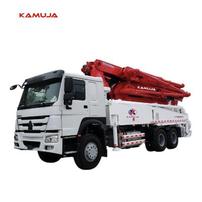 China 38m Boom Truck Mounted Concrete Pump Kamuja 5 Section RZ Folding 170m3/h for sale