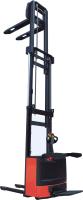 China 3 Stage Standing on Mast Electric Stacker 1.6 ton Load 5.5m Lift Height for sale