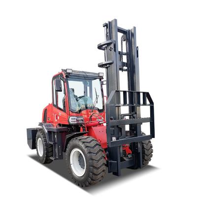 China Rough Terrain Forklift Truck 5 Ton 4WD Index Axis EPA4 EuroV 76KW for sale