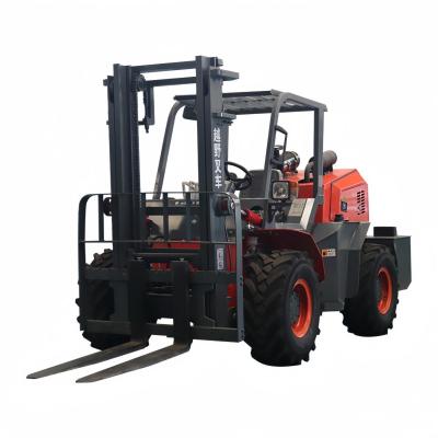 China Middle Hinged Rough Terrain Forklift 3.5T 3-6m Lift 4WD Off-road for sale