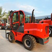 China 3.5T Integrated Rough Terrain Forklift Built-in Counterweight for sale