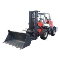 China 3.5 Ton Rough Terrain Forklift 4WD 3000mm Lifting Height Open Cab Industrial for sale