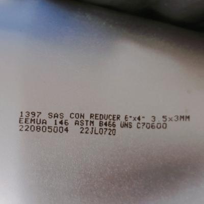 China Butt Weld Concentric Eccentric Pipe Eemua 146 UNS C7060x for sale