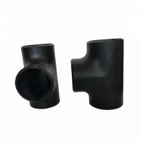 China DN400 STD A234 WPB ASME B16.9 Equal Reducing Tee Fitting Black Seamless Pipe Fitting for sale