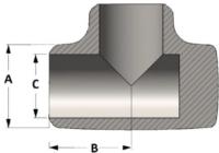 China UNS C71500 SMLS DN 200x100 Target Tee CuNi 9010 3 х 2.5mm Butt Welding Fittings for sale