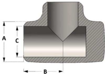 China UNS C71500 SMLS DN 200x100 Target Tee CuNi 9010 3 х 2.5mm Butt Welding Fittings for sale