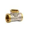 China Customized Brass Copper Female 3 Way Threaded Equal Tee Pipe Fitting for sale
