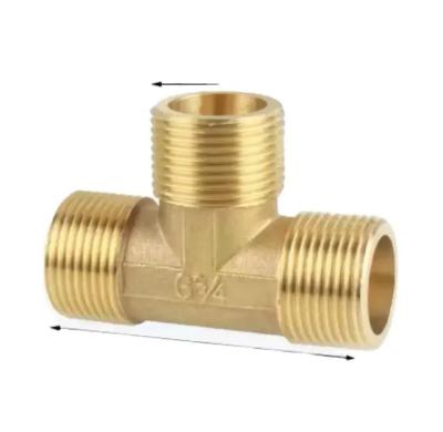 China C70600 CuNi 9010 Brass Female Thread Tee Fitting Nickel 15mm 22mm Copper Equal Tee for sale