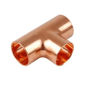China Smooth Surface Copper Nickel Equal Tee With Brass Coating for sale