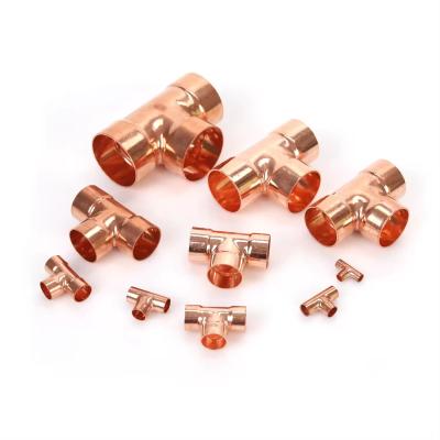 China Cupro Nickel 90/10 Equal Tee, UNS C70600 Corrosion-Resistant Seawater Pipe Fitting Marine Grade for sale