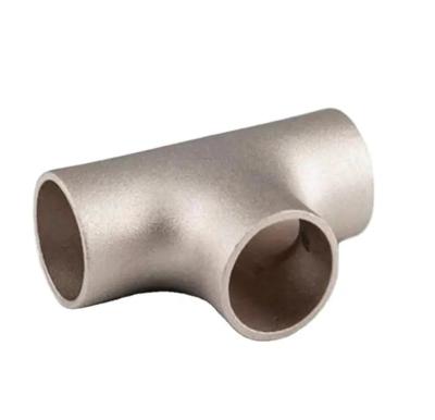 China 2'' SCH40 Pipe Fittings Tee Copper Nickel Equal / Reducing Tee C30600 for sale