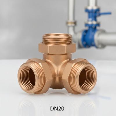 China DN20 Size Threaded Connection Corrosion Resistant Copper Nickel Equal Tee for Industrial Water Systems for sale