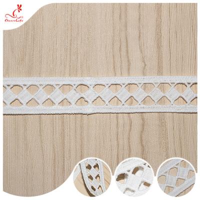 China Flower Water Soluble 100% Cotton Lace Trim 1.5cm Bilateral For Garment for sale