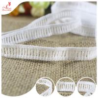 China 1.2cm Lace Trims Machine Crochet Pure Poly Mesh Lace Ribbon For Women Dress for sale