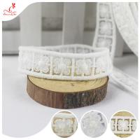 China Machine Crochet Ivory Lace Trim Embroidery For Women Dress Skirt Decoration for sale